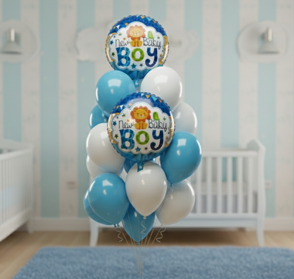 Baby Boy Balloons Set – Bliss Blossoms Flowers